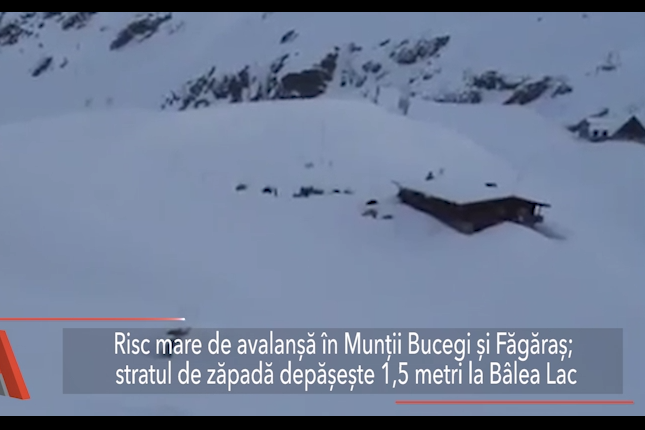 Risc mare de AVALANȘĂ în Munții Făgăraș și Bucegi. Stratul de zăpadă ...