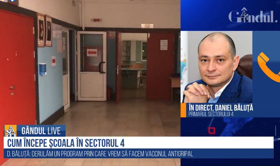 Gândul LIVE. Daniel Băluță, despre începerea școlii: „Ca medic, vă spun ...