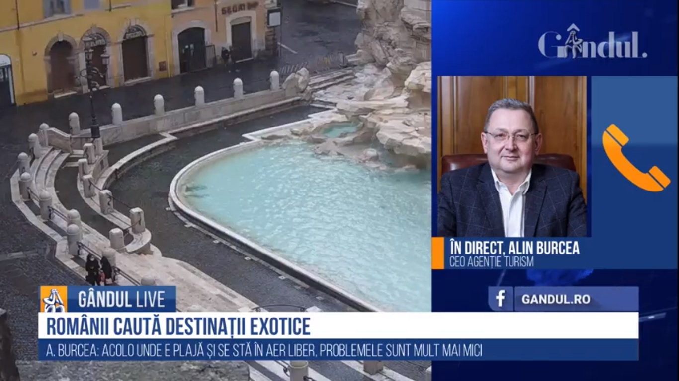 GÂNDUL LIVE. Alin Burcea, CEO agenție de turism: Nu înseamnă că dacă o ...