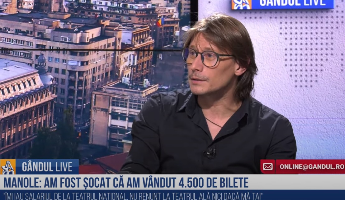 Actorul Marius Manole, la GÂNDUL LIVE, despre spectacolele în online