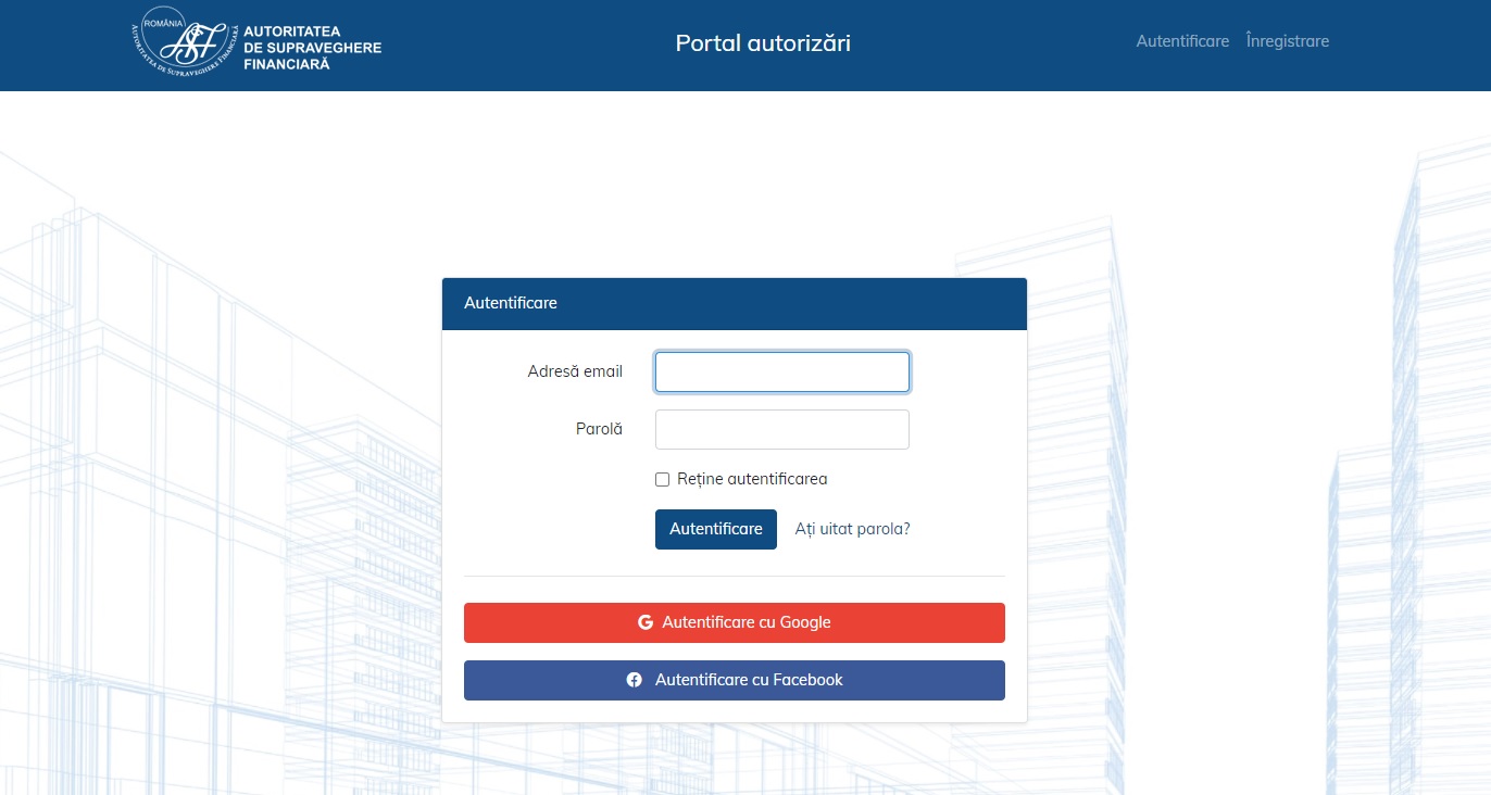 Portalul pentru autorizări al ASF a devenit funcțional. Cine poate ...