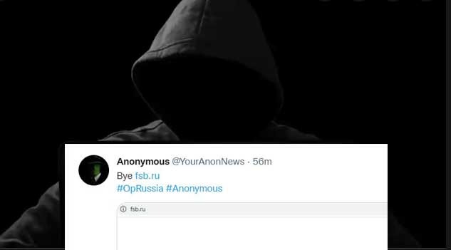 Site-ul FSB a fost spart de hackerii de la Anonymous