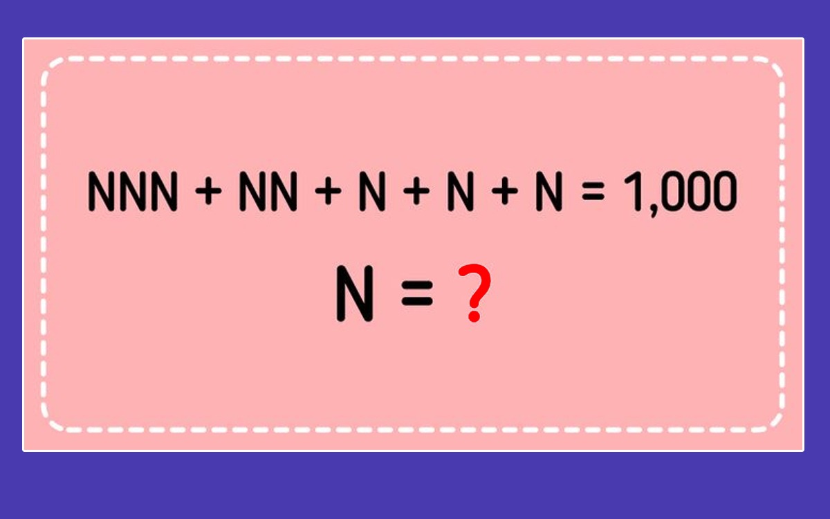 Test de inteligență matematică | Aflați ce cifră este N în ecuația: NNN ...