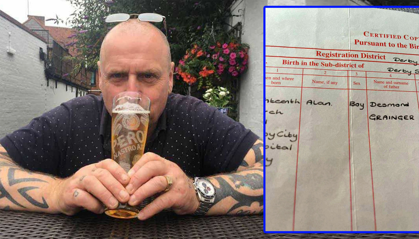 Bărbatul din imagine a descoperit că și-a scris numele greșit toată ...