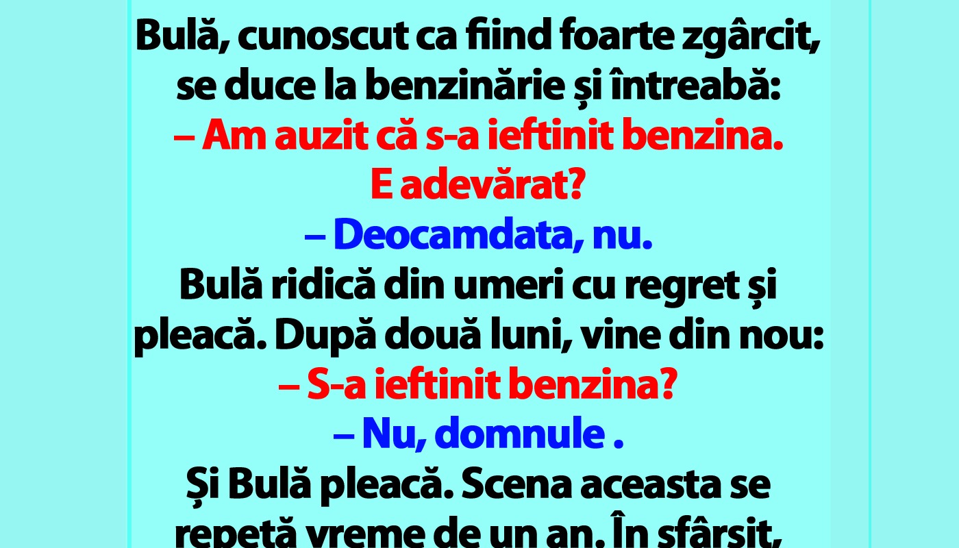 Ca în fiecare zi, Gândul vă oferă posibilitatea să vă amuzați cu Bancul Zilei! O mică pauză de ...