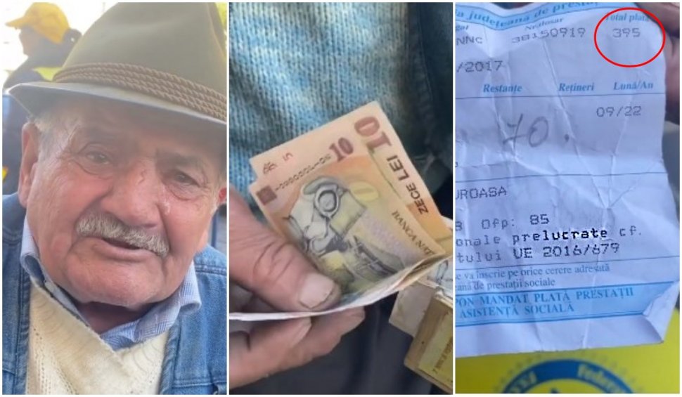 Pensionar în scaun cu rotile, la „Marșul Anti-Sărăcie”