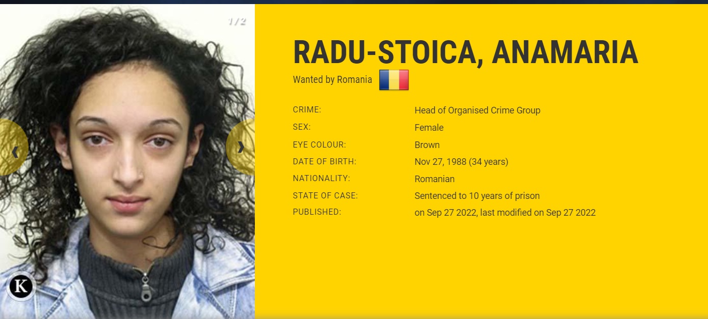 Most Wanted: O româncă, pe lista celor mai căutate infractoare din lume