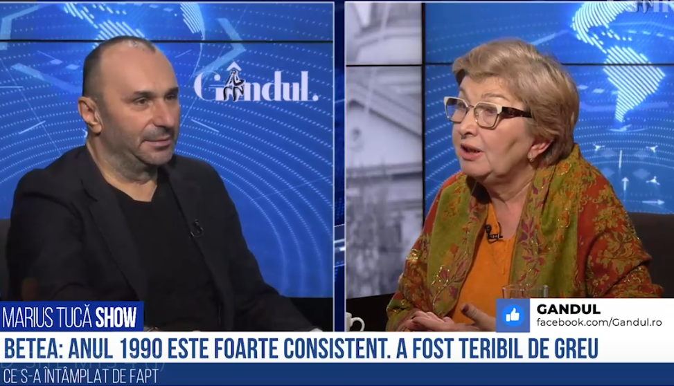 Lavinia Betea: „Anul 1990 a fost un an teribil de greu pentru ...