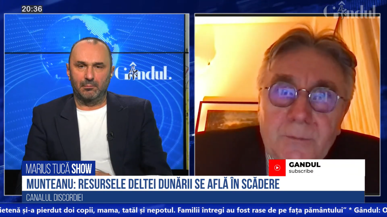 VIDEO | Virgil Munteanu, fost guvernator al Deltei Dunării: „S-a ajuns la o scădere gravă a ...