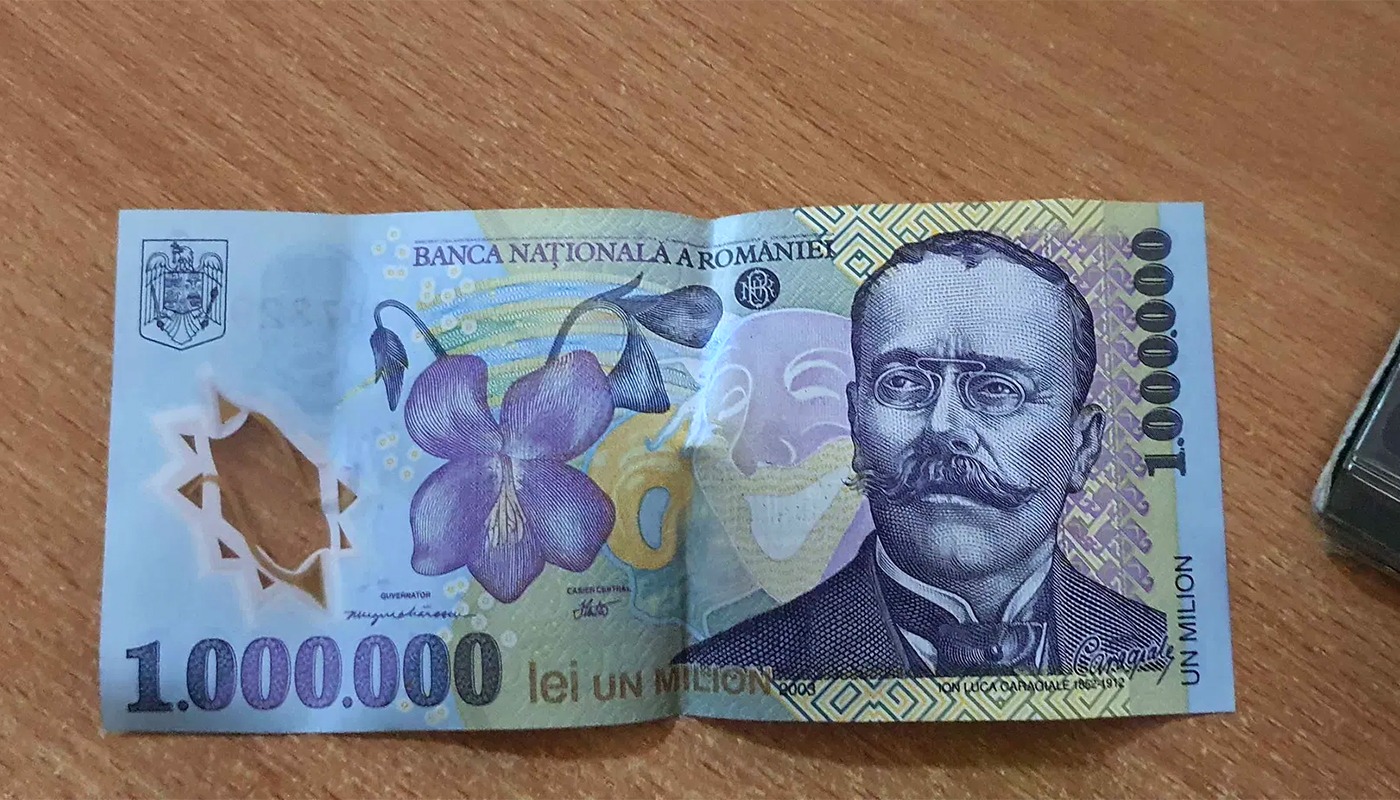 Ai cumva acasă bancnote de 1.000.000 de lei din 2003, cu chipul lui Caragiale?! Cu ce sumă se ...