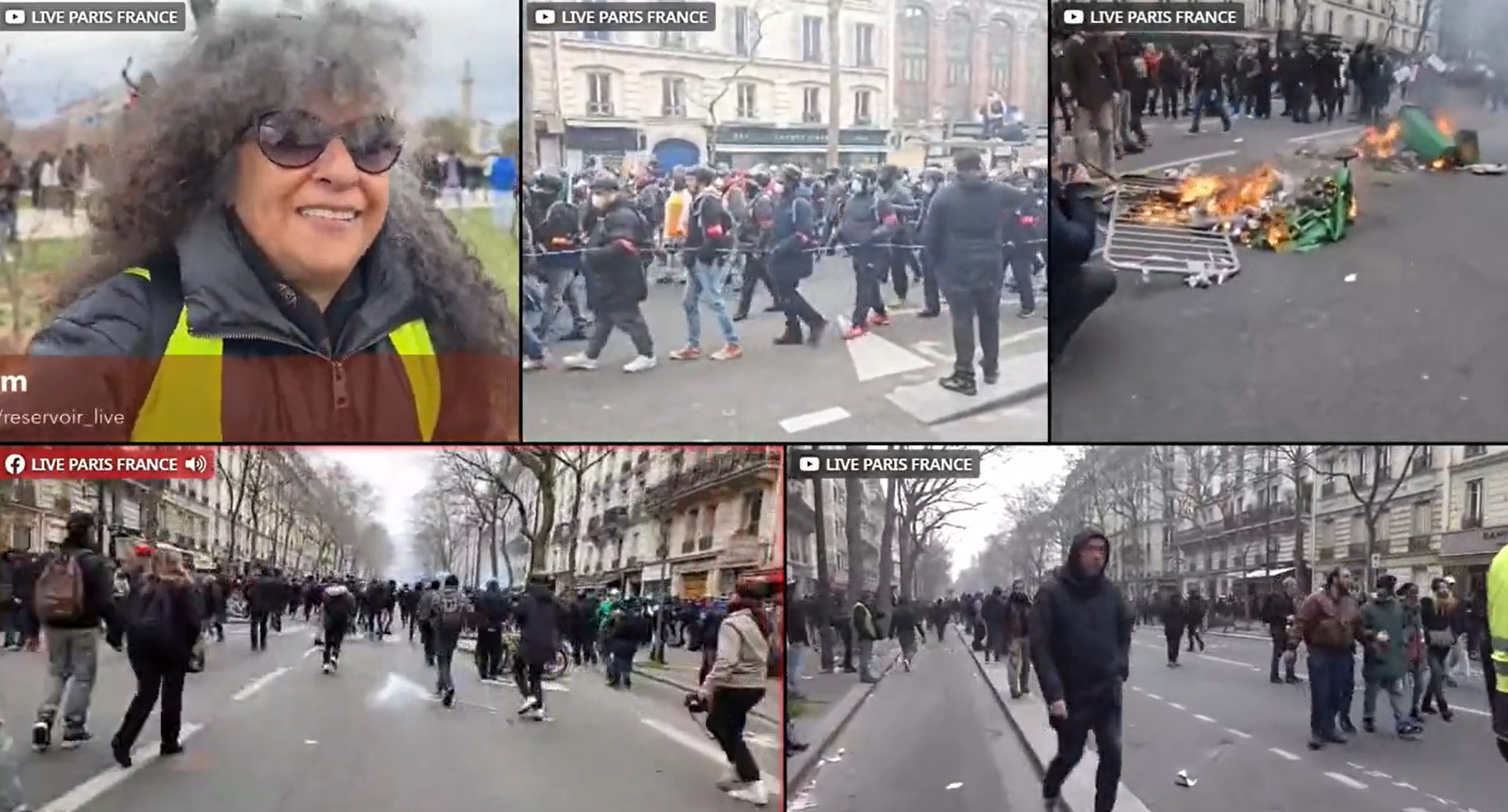 Peste 500.000 de oameni protestau marţi seara în întreaga Franţă ...