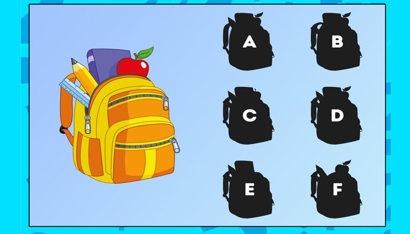 Test de perspicacitate | Care este umbra corectă a rucsacului din imagine?