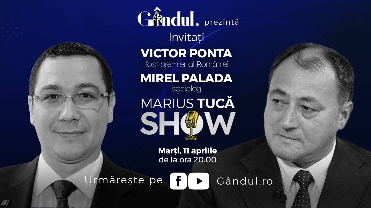 Marius Tucă Show începe marți, 11 aprilie, de la ora 20.00, live pe ...
