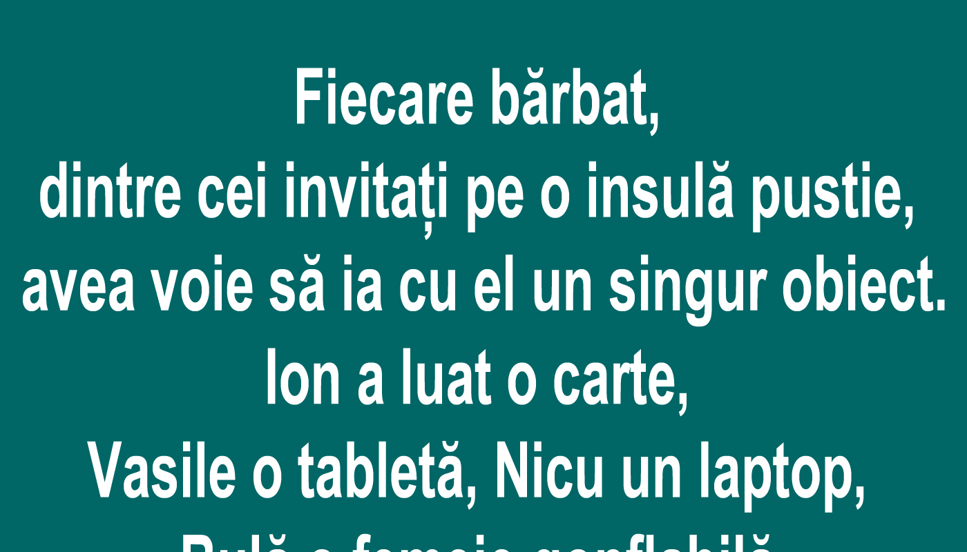 Bancul de joi | Bulă pe o insulă pustie