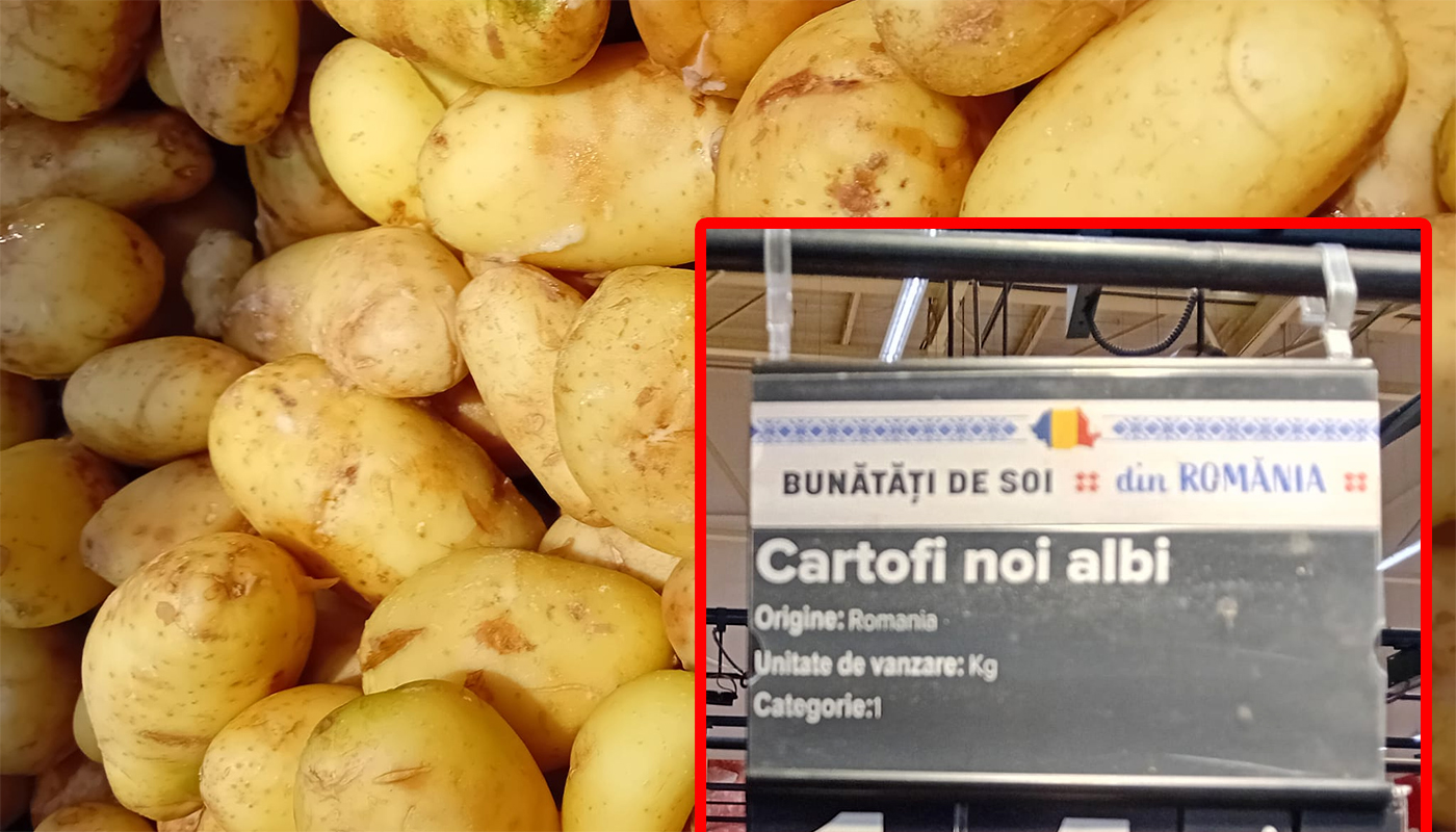 Cât a ajuns că coste un kilogram de cartofi românești în Carrefour