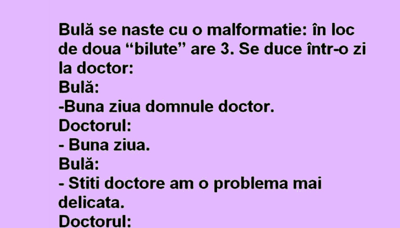 BANCUL ZILEI | Bulă se naște cu o malformație