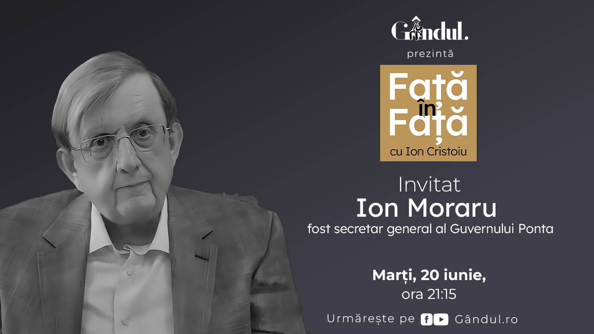 Față în față cu Ion Cristoiu’’ începe marți, 20 iunie, de la ora 21.15 ...