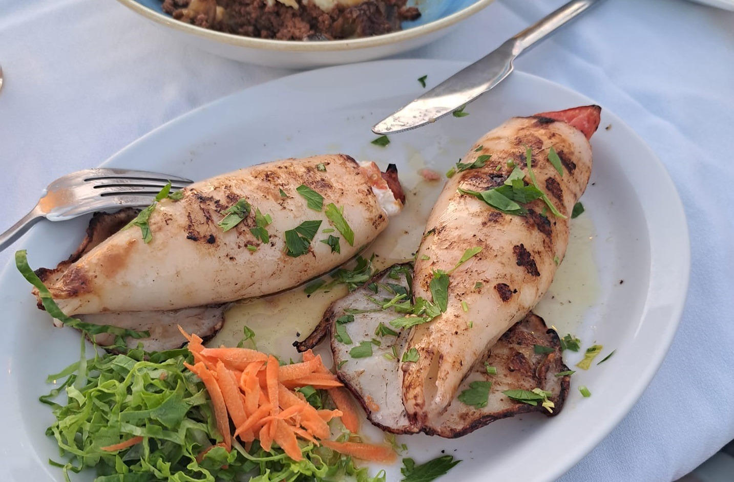 Cu câți euro se vinde o porție de CALAMARI în Halkidiki