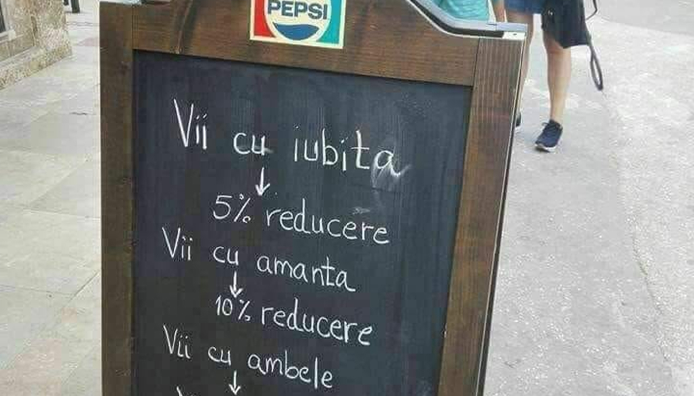 Anunțul viral scris cu cretă de proprietarul unui local din România ...