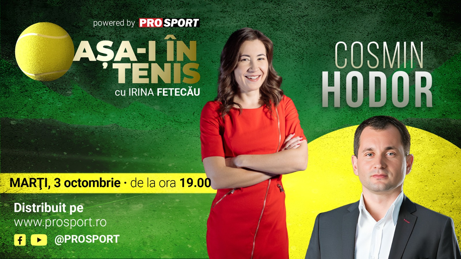 Cosmin Hodor, invitatul Irinei Fetecău la „Așa-i în tenis”! Tenisul prin ochii fostului PR al ...