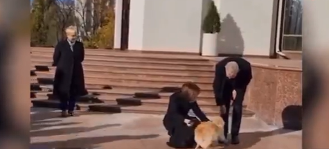 VIDEO. „Codruț”, câinele Maiei Sandu, l-a muşcat pe preşedintele austriac