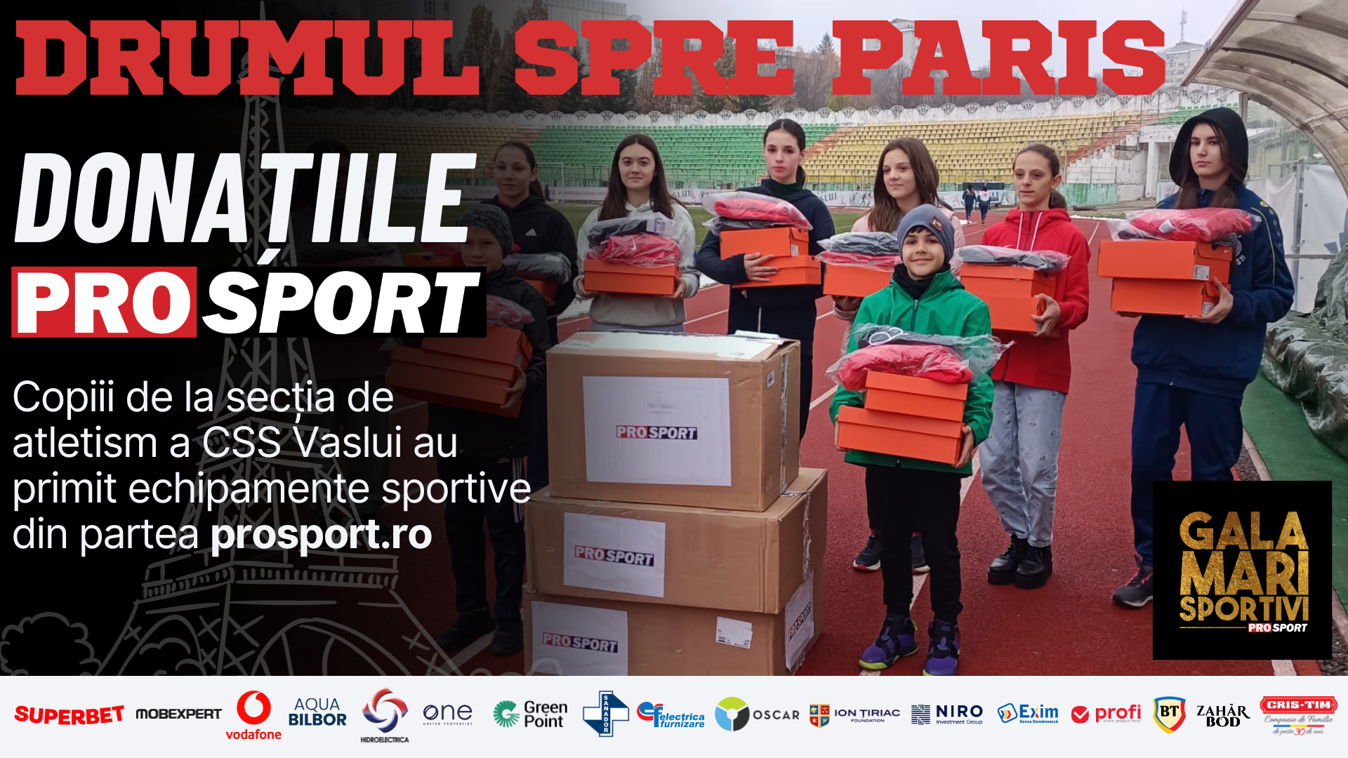 Gala Mari Sportivi 2023. ProSport a donat echipament sportiv în valoare ...