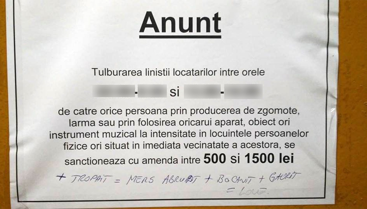 Orele de liniște la bloc în 2024. Amenzi de 1.500 lei pentru românii ...
