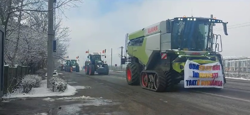 Zeci de transportatori din Craiova au continuat protestele. Ce mesaje ...