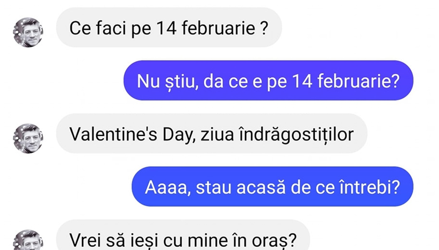 Bancul zilei | „Ce faci pe 14 februarie?”