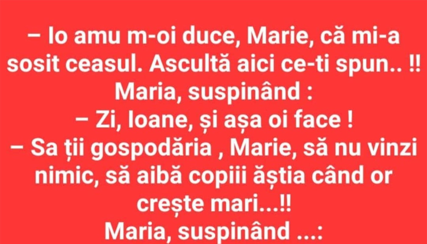 BANCUL ZILEI | Maria și Ion