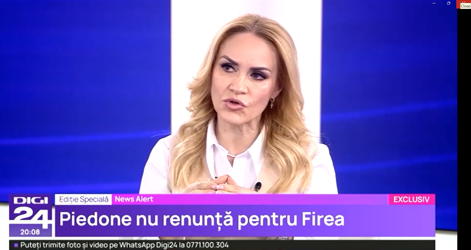 Gabriela FIREA, despre procentele lui Cristian Popescu PIEDONE: Eu nu ...