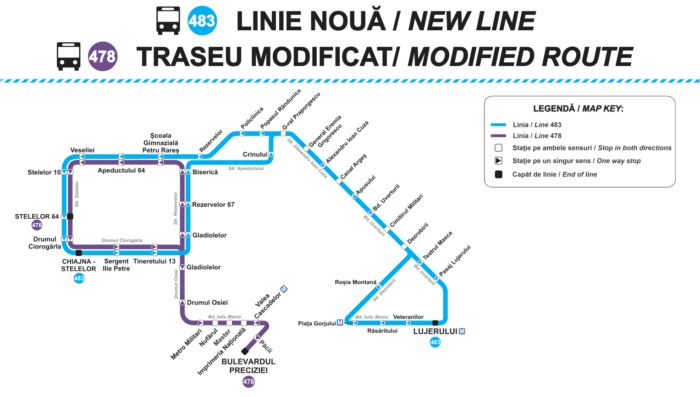 Linia de autobuz 478 revine pe Drumul Osiei/ Se înființează o nouă ...