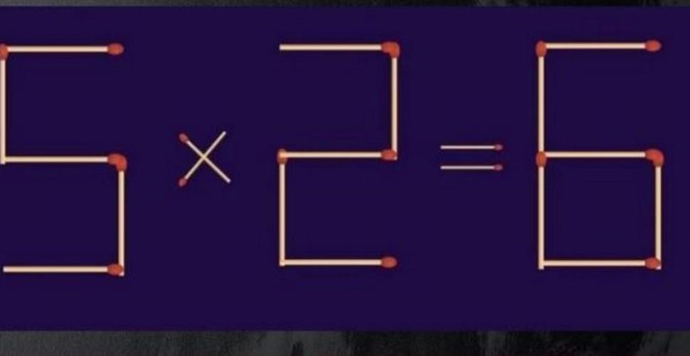 Test de inteligență | Mută un băț de chibrit ca să corectezi 5X2=6 în ...