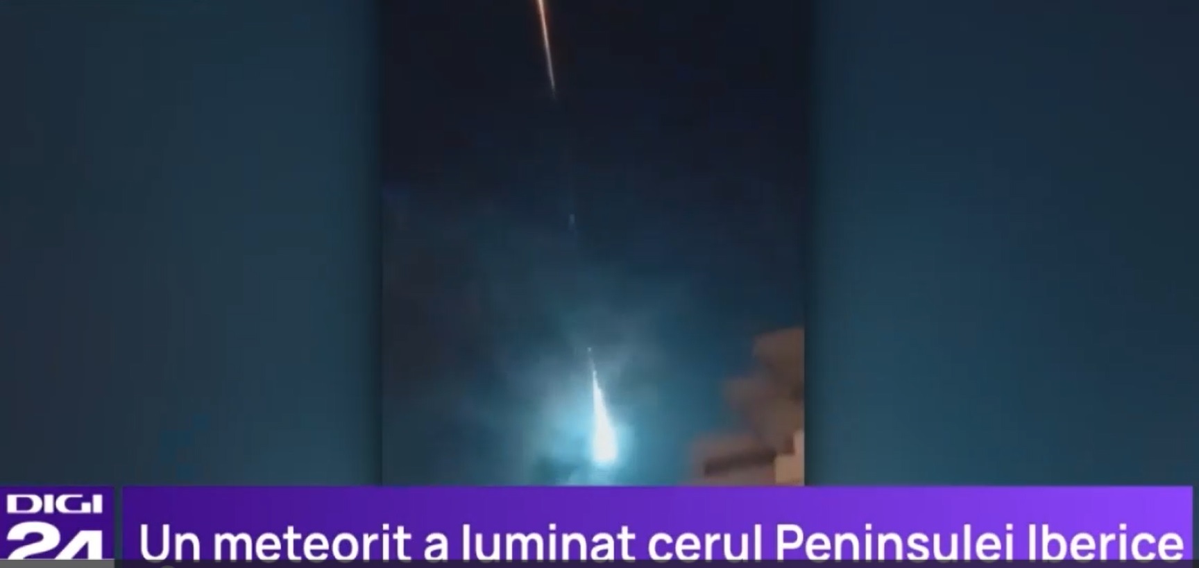 Fenomen spectaculos vizibil din Portugalia. Un meteorit a luminat cerul ...