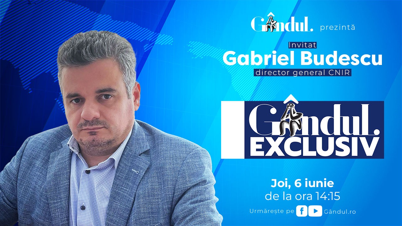 Gabriel Budescu, director general CNIR, invitat la Gândul Exclusiv joi ...