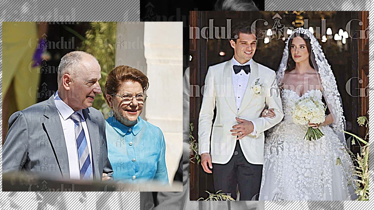 Mircea Geoană, cu soția și bodyguardul, la nunta lui Ianis Hagi. VIDEO