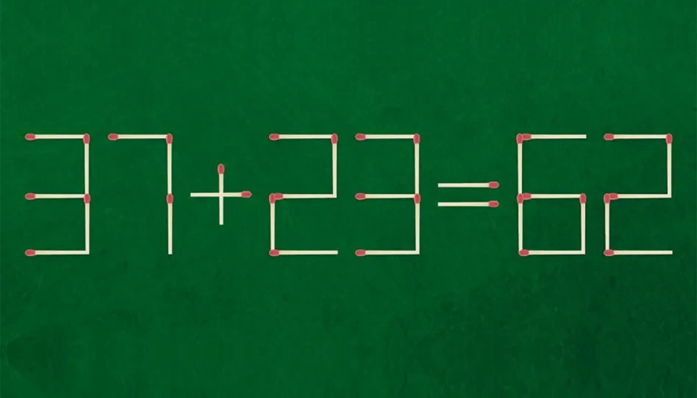 Test IQ pentru genii | Adăugați 3 bețe de chibrit, pentru a corecta 37 ...