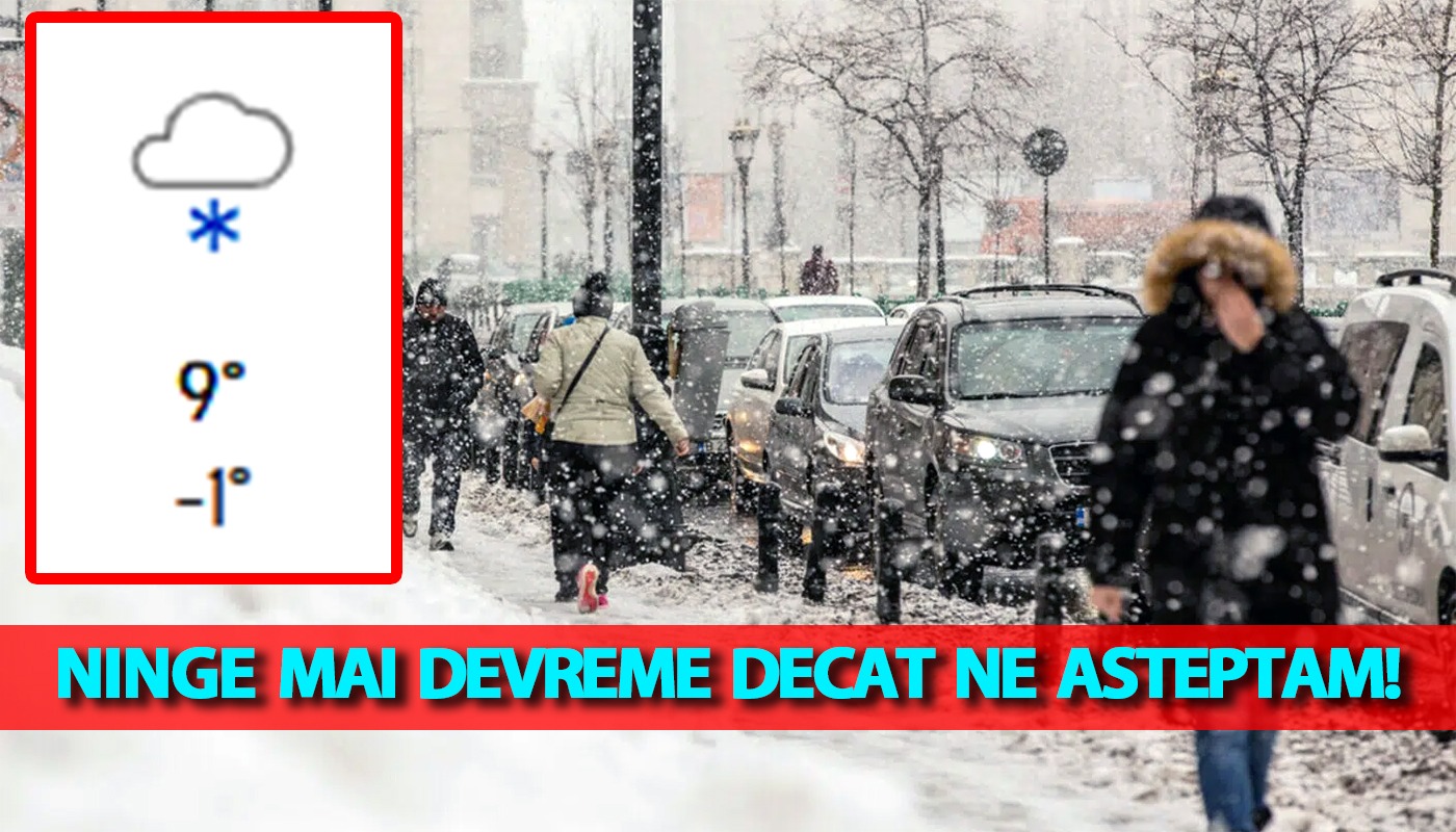 Meteorologii Accuweather anunță data exactă a primelor ninsori în România. Ninge mai devreme ...