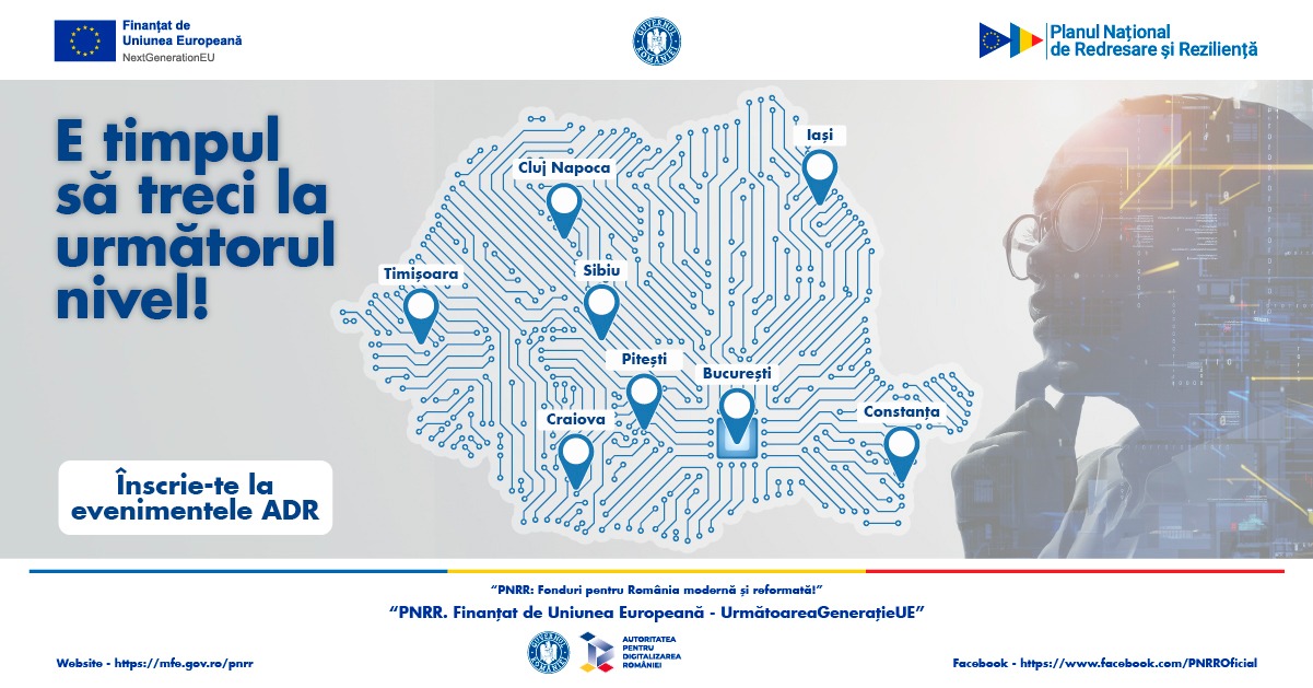 Când și unde au loc evenimentele regionale organizate de ADR pentru promovarea proiectului ...