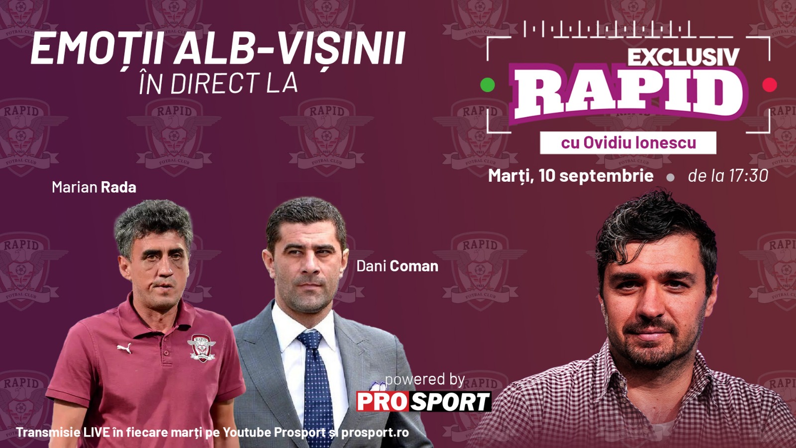 „EXCLUSIV RAPID” cu Marian Rada și Dani Coman