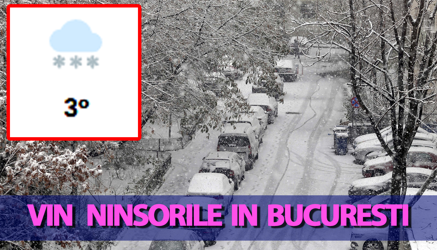 NINGE în București, peste câteva zile! Meteorologii EaseWeather anunță data exactă când vin ...