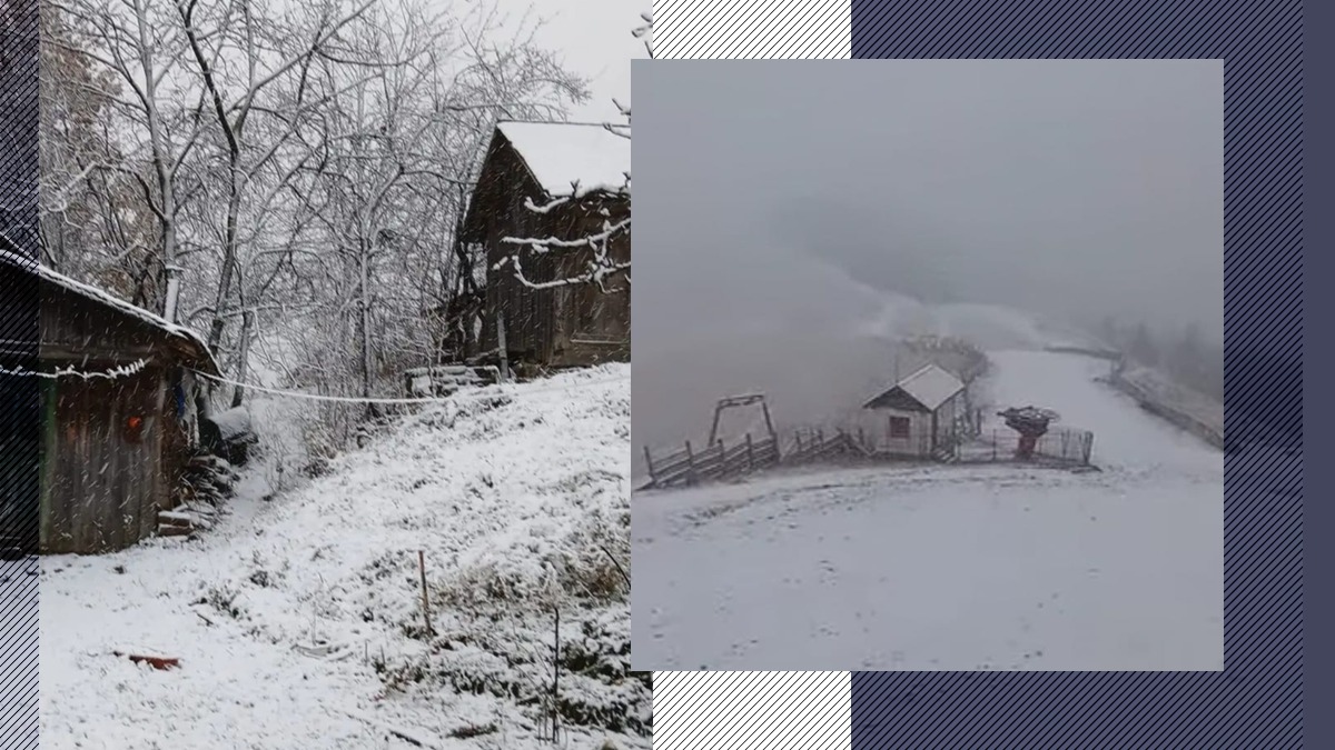 Imagini de poveste cu ZĂPADA de la munte. ANM a emis atenționări de Cod galben de ninsori pentru ...