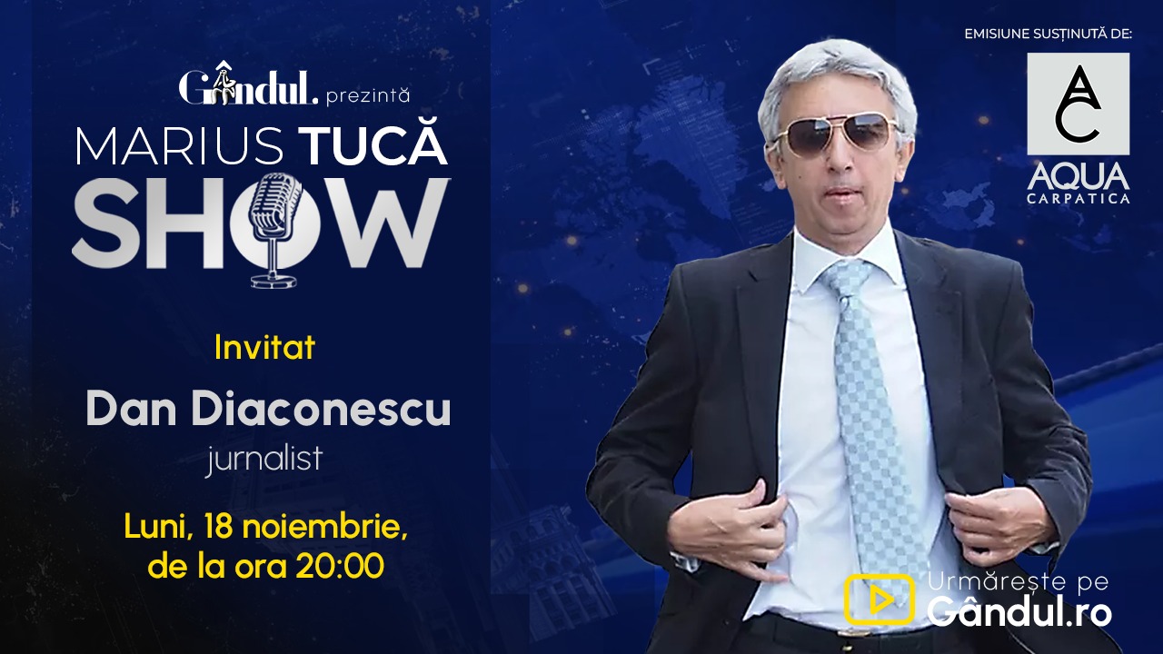 Marius Tucă Show începe luni, 18 noiembrie, de la ora 20:00, live pe ...