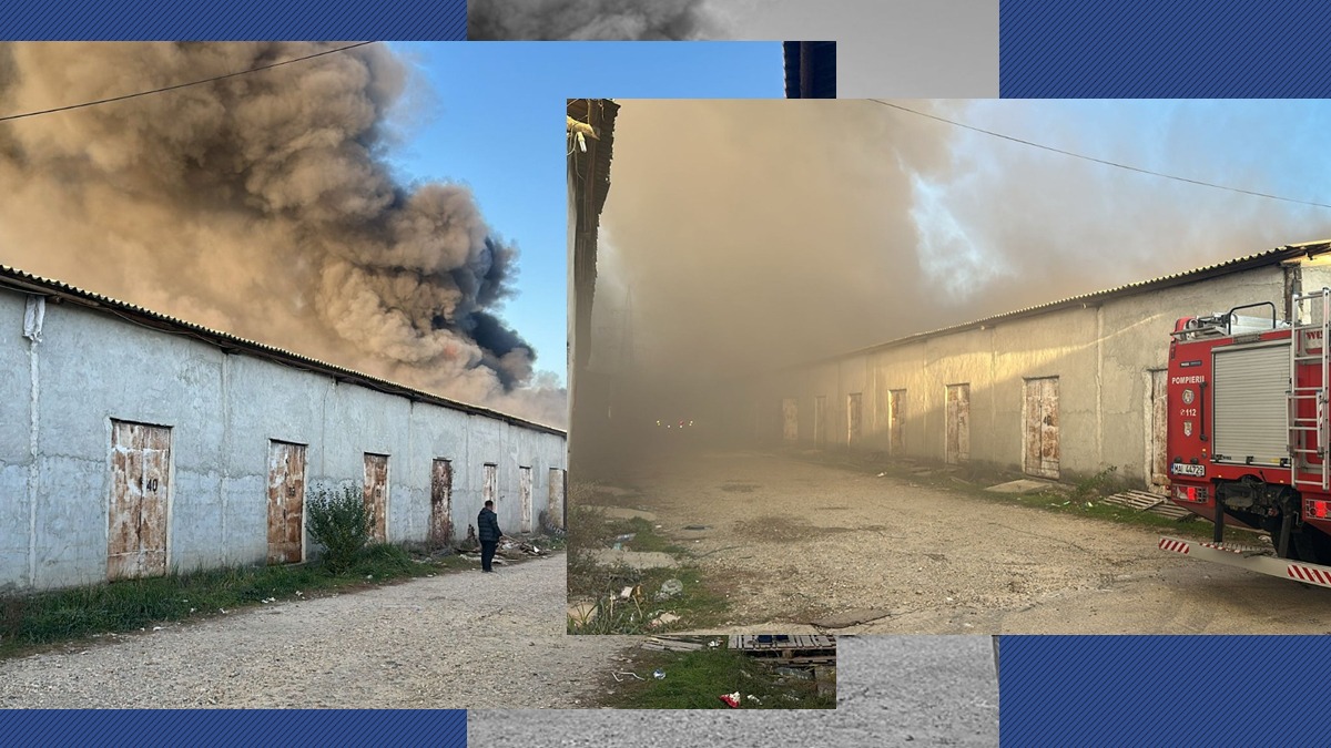 Alertă EXTREMĂ. Incendiu devastator în Voluntari, Ilfov. Un depozit ...