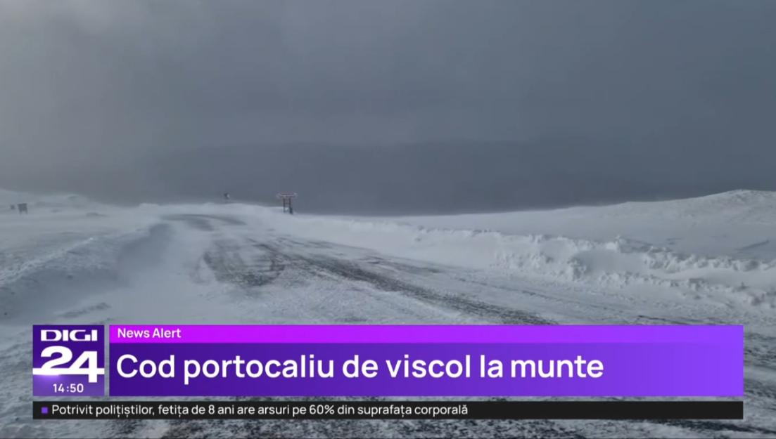 Ninsori abundente și cod portocaliu de viscol în 17 județe din România ...