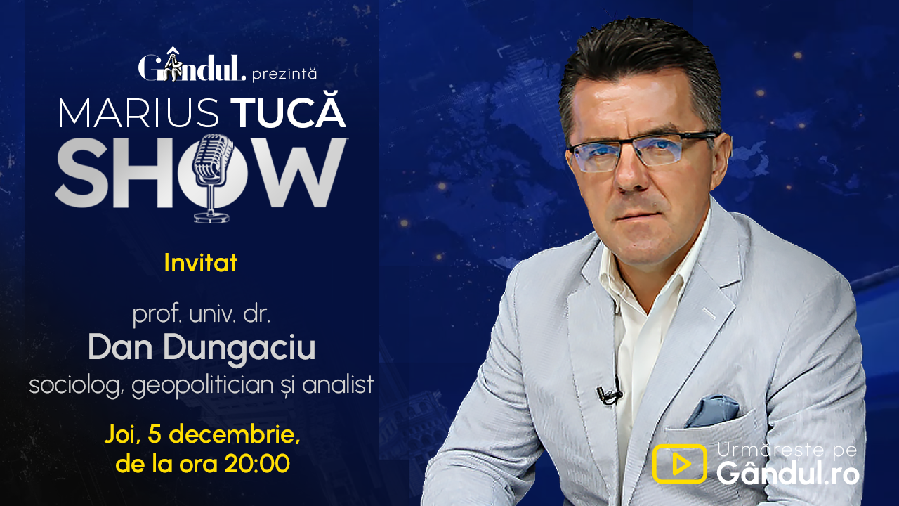 Marius Tucă Show începe joi, 5 decembrie, de la ora 20.00, live pe ...