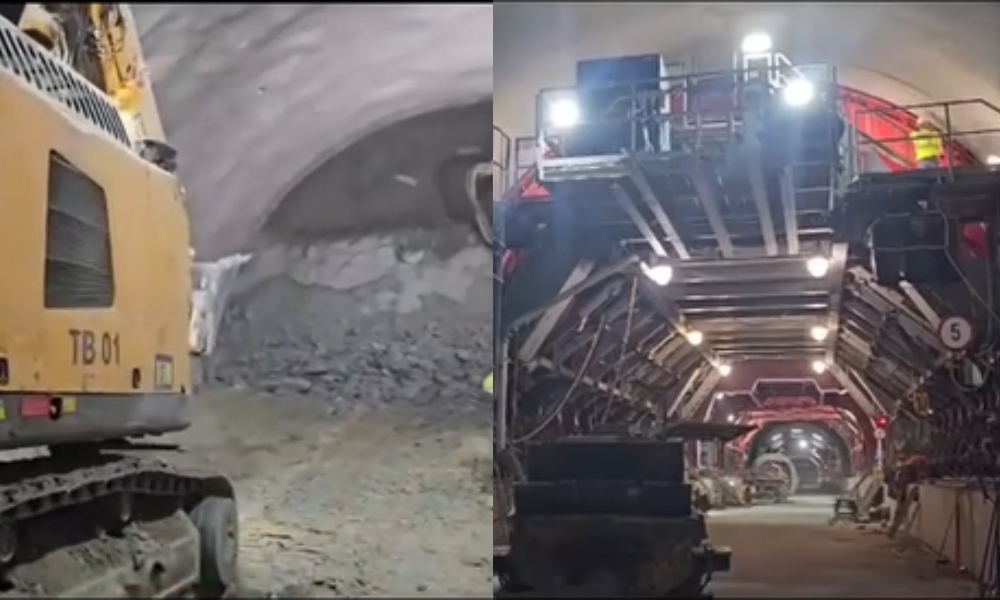 VIDEO | PRIMUL tunel de pe autostrada A1 Sibiu-Pitești este aproape FINALIZAT. Anunțul ...
