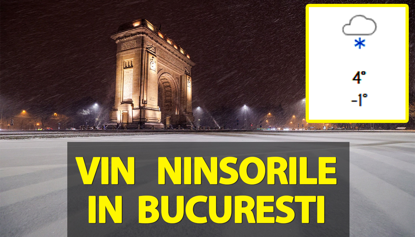 Meteorologii Accuweather au modificat prognoza: Pe ce dată vin ninsorile în București, în ...