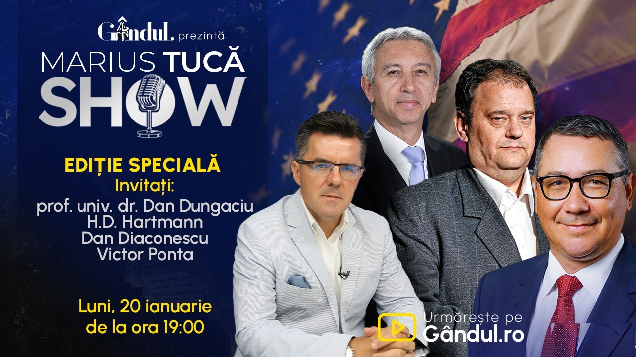 Marius Tucă Show – Ediţie Specială – începe luni, 20 ianuarie, de la ...