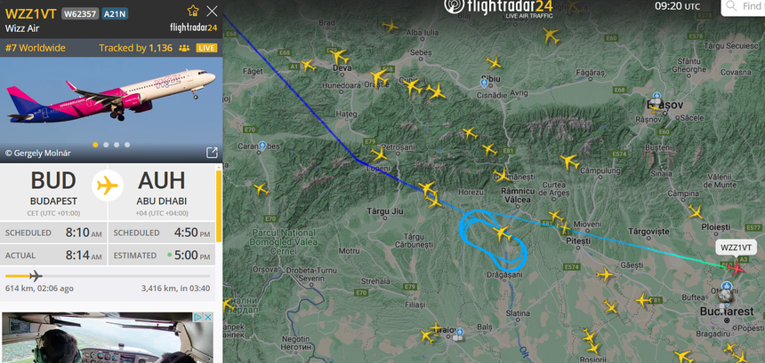 Un avion Wizz Air a aterizat de urgență pe Otopeni, iar o cursă Ryanair a revenit la sol ...